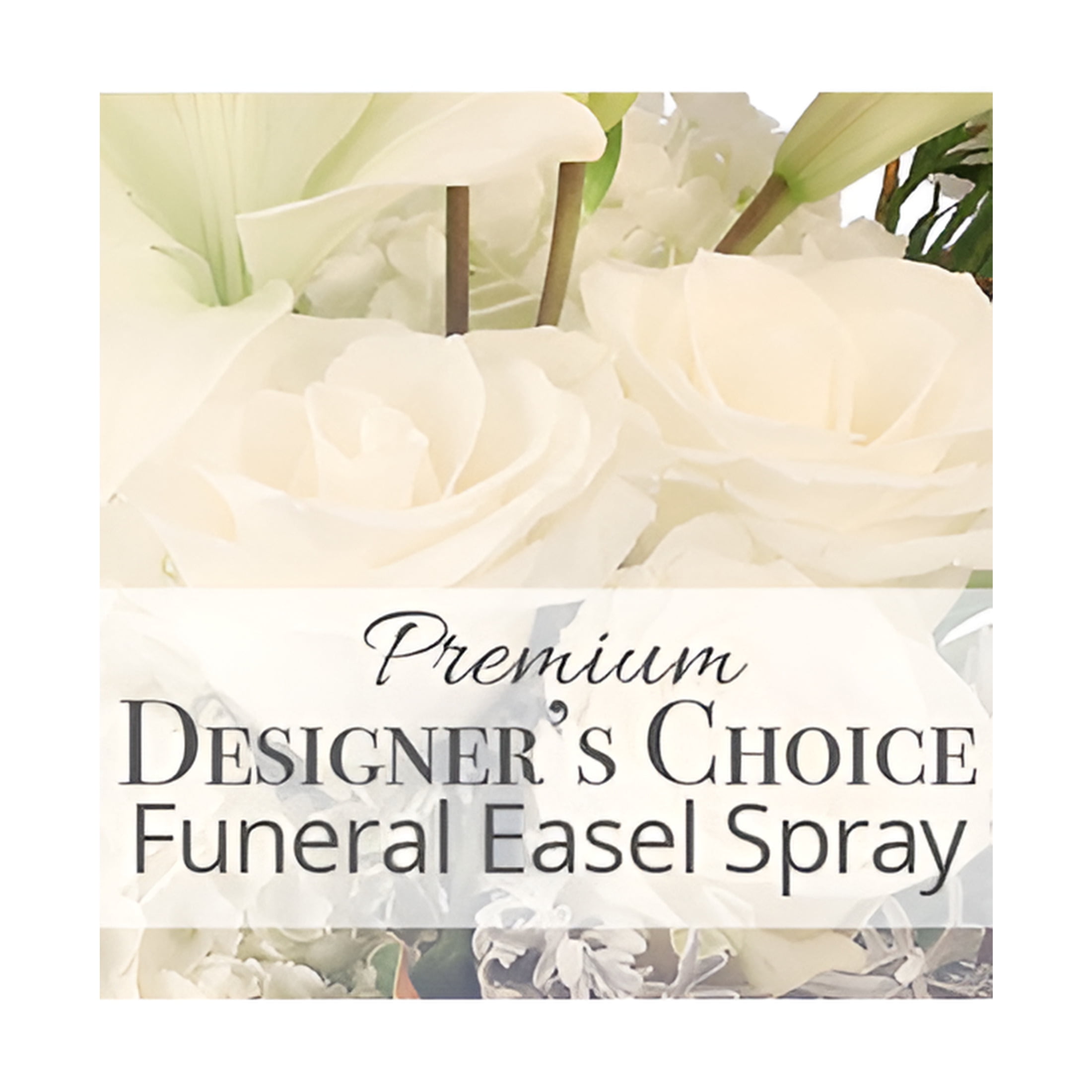 Doug Ruling Flower Shop Premium Designers Choice Funeral Easel Spray ...