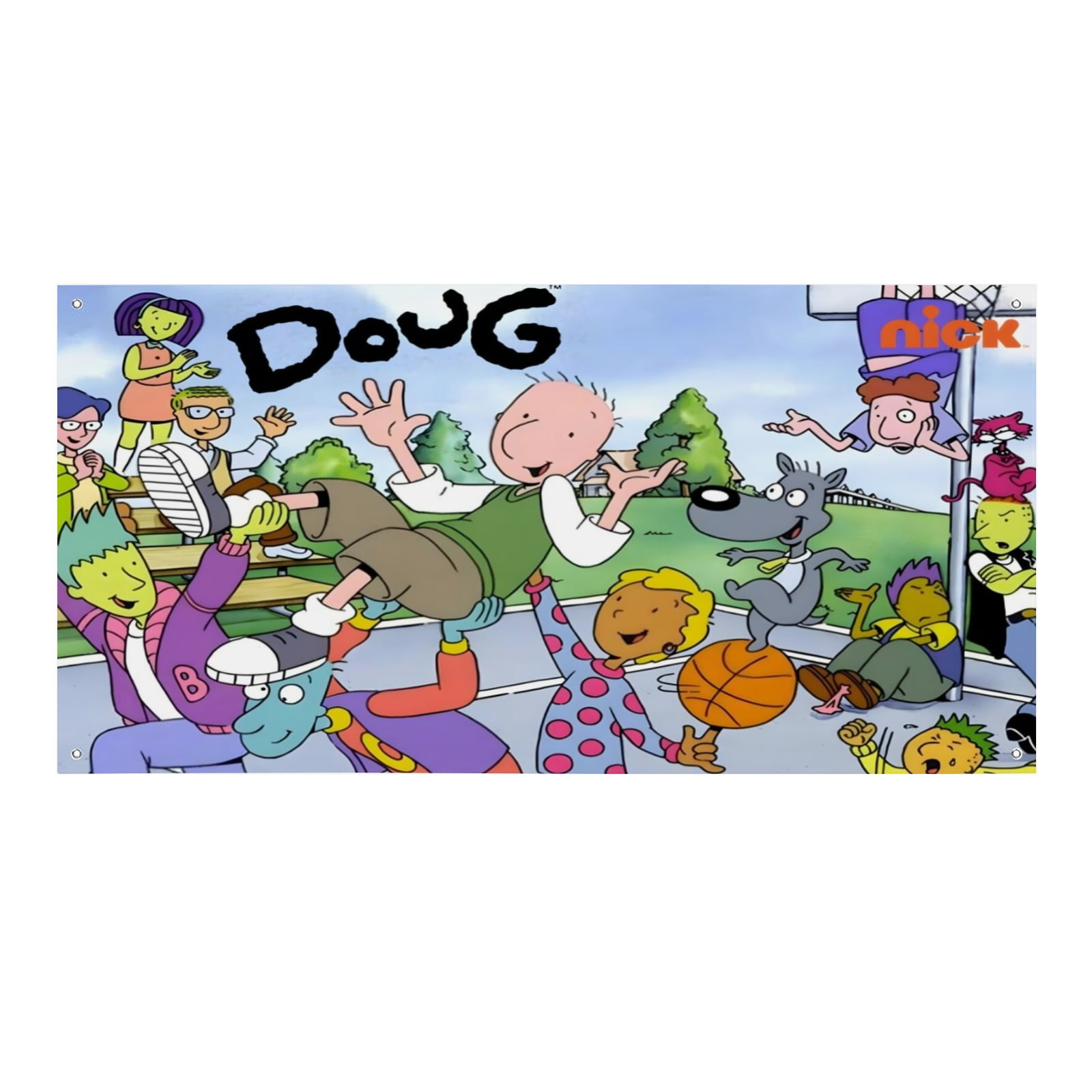 Doug-Theme Backdrops Banner Birthday Party Decor Supplies Personalized ...