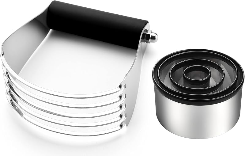 Dough Blender & Pastry Cutter Tool, Stainless Steel Pastry Blender ...