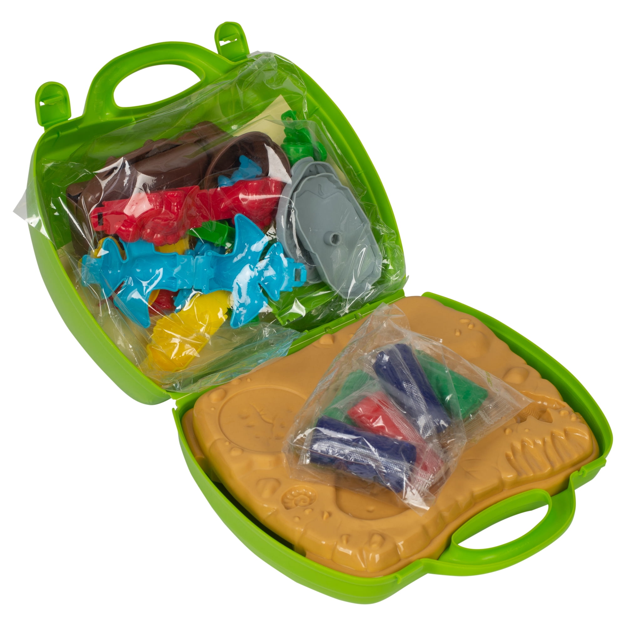 Dough Dino World Kids Playdoh 26 Piece Toy Figure Playset With Carrying ...