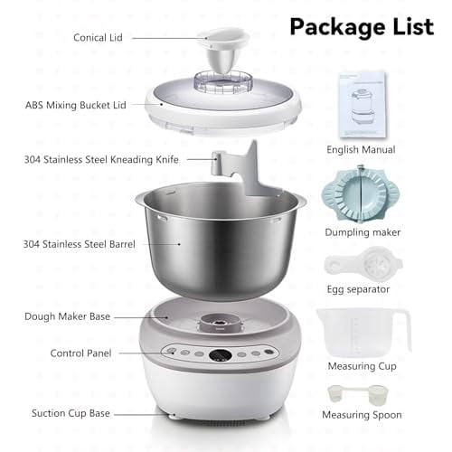 Dough Mixer 7L Large Capacity Electric Dough Maker with Ferment ...