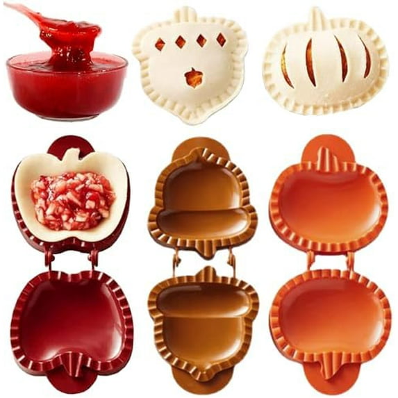 Dough Presser Pocket，Mini Pie Molds,One-Handed Cookie Maker, 3 Shape ...