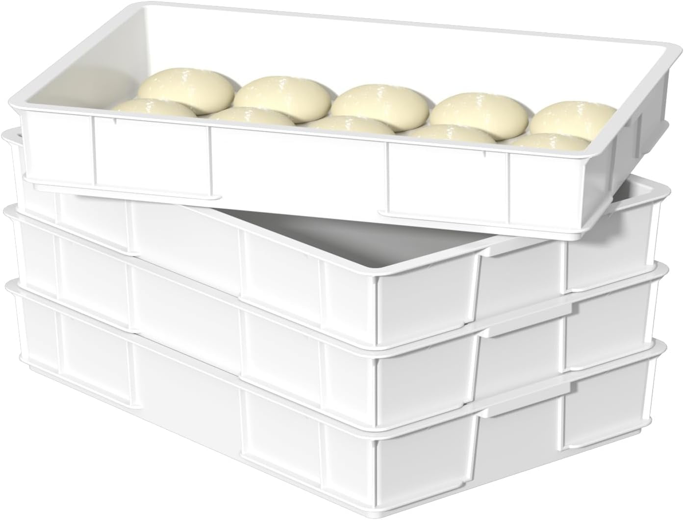Dough Proofing Box, Commercial Stackable Pizza Proofing Dough Trays (23 ...