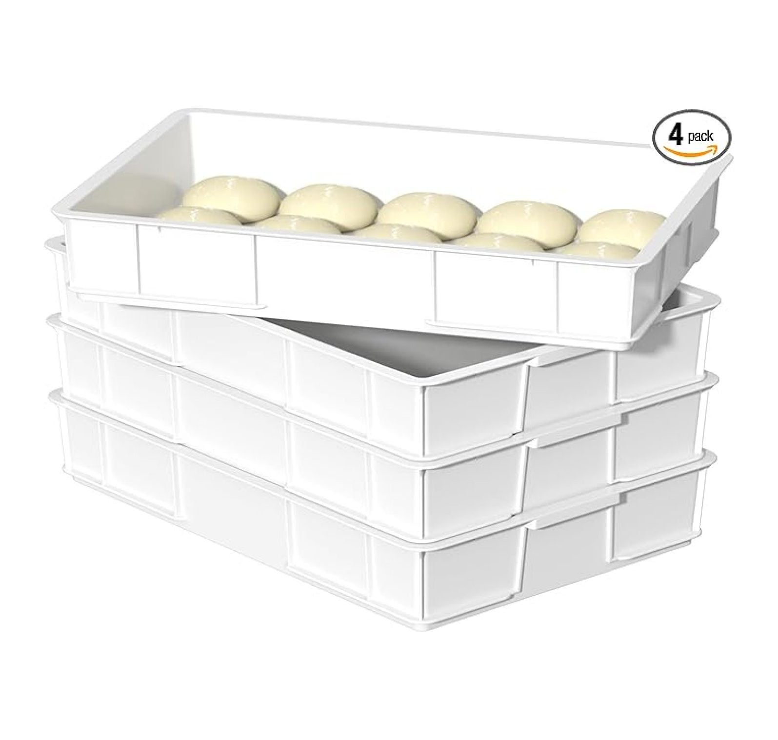 Dough Proofing Box, Stackable Pizza Proofing Dough Trays (23.75 x 16.25 ...