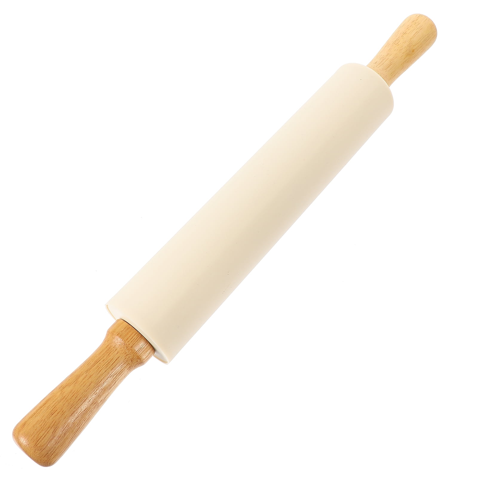 Beige Silicone Rolling Pin for Baking with Ergonomic Design Easy to ...