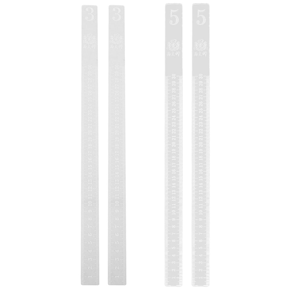 Dough Rolling Strips Cake Leveler Tools - 2 Pairs Acrylic Pastry Ruler ...