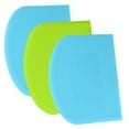 Dough Scraper Bench Scraper - 3P 4.7x3.7" Plastic Flexible Bowl Scraper ...