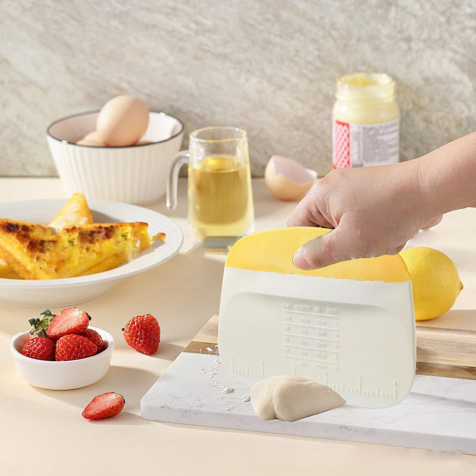 Dough Scraper Bowl Food-safe Plastic Dough Cutter Flexible Bench ...