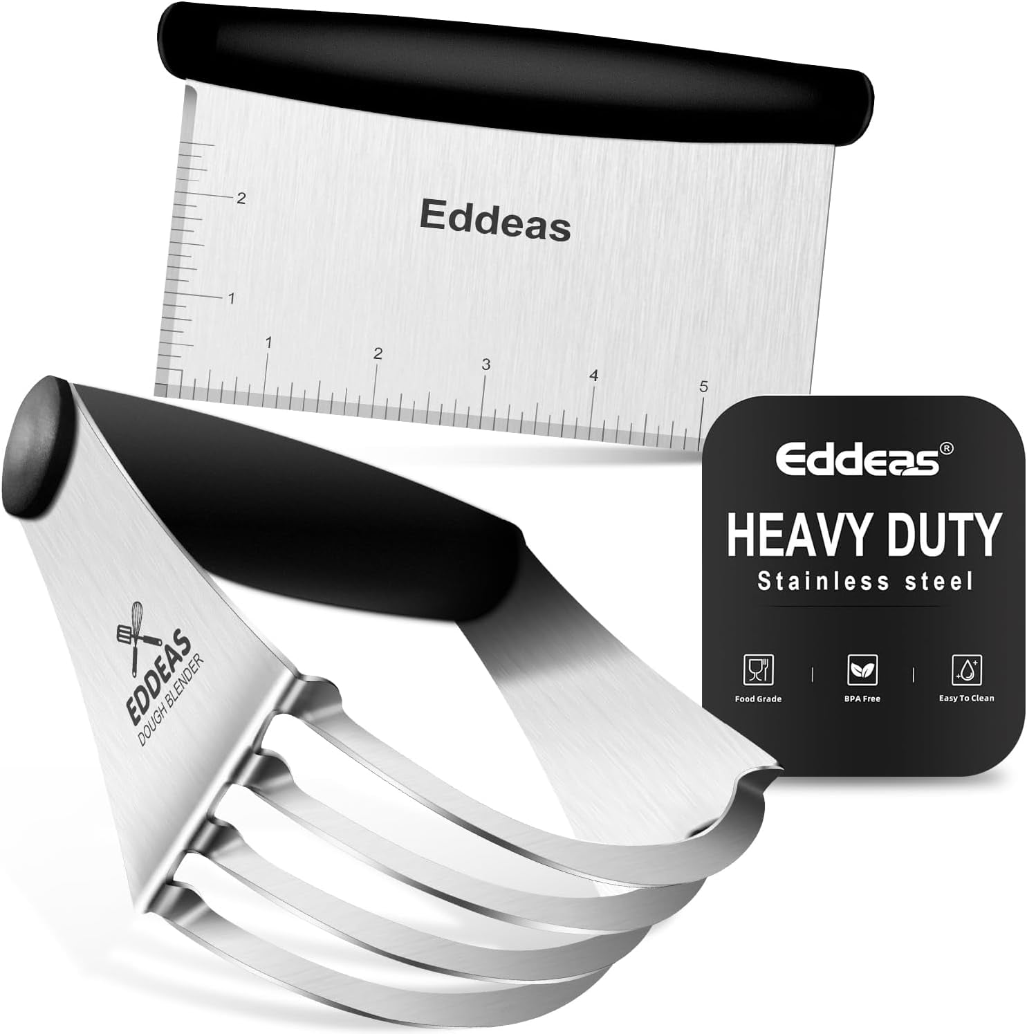 Dough Scraper and Dough Blender, Multi-Purpose Scraper Chopper Dough ...