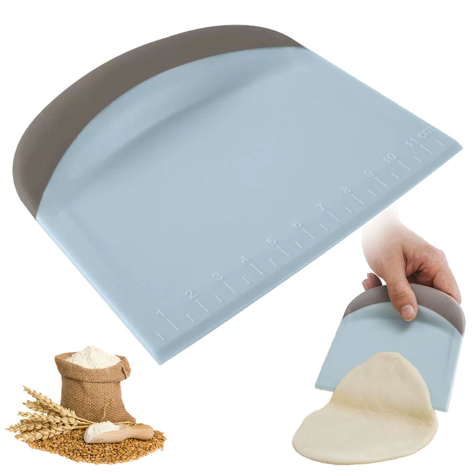 Dough Scraper Set: Plastic Bench Scraper & Flexible Bowl Scraper | Food ...