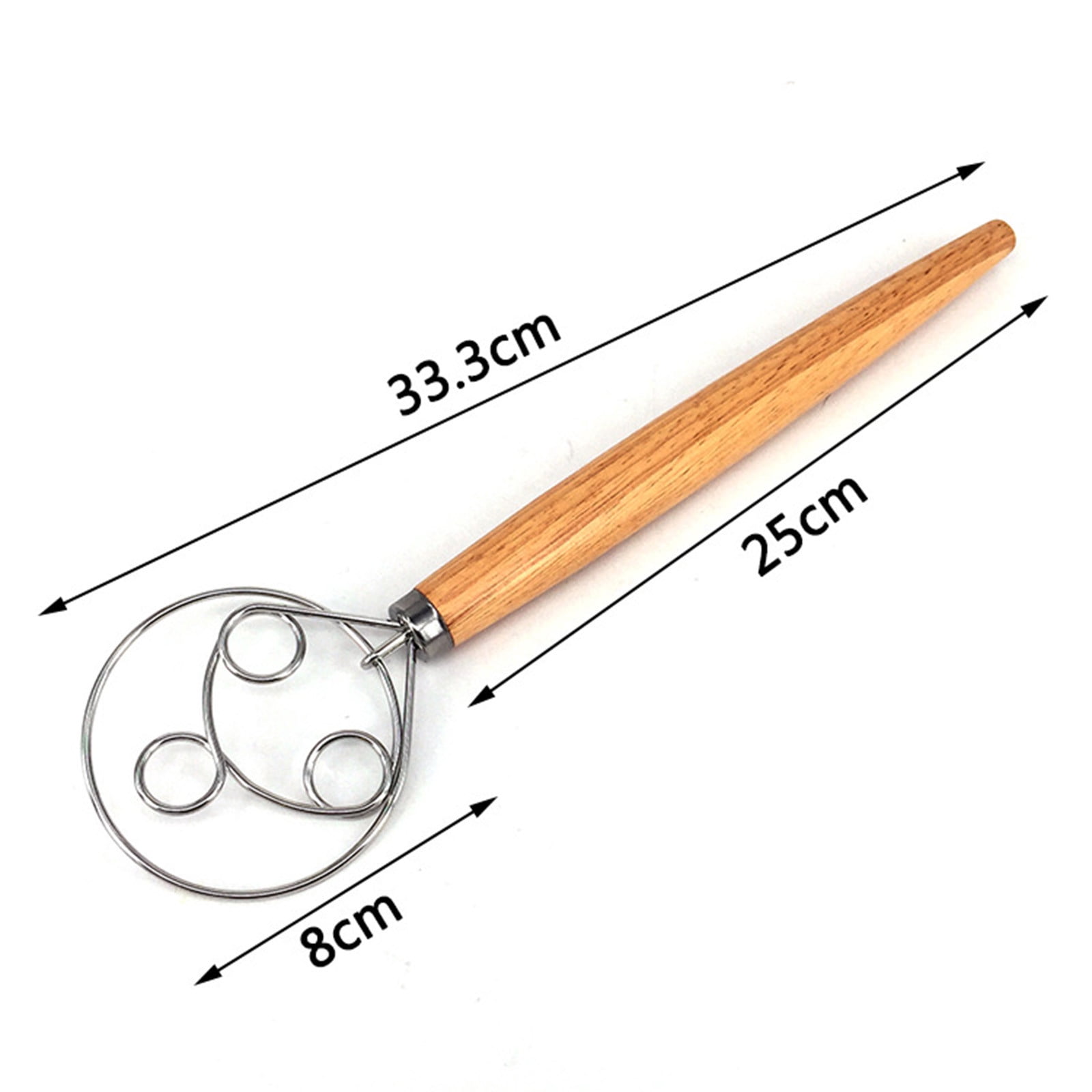 Dough Whisk Handle Dough Whisk - Triple Coil Stainless Steel Flour ...