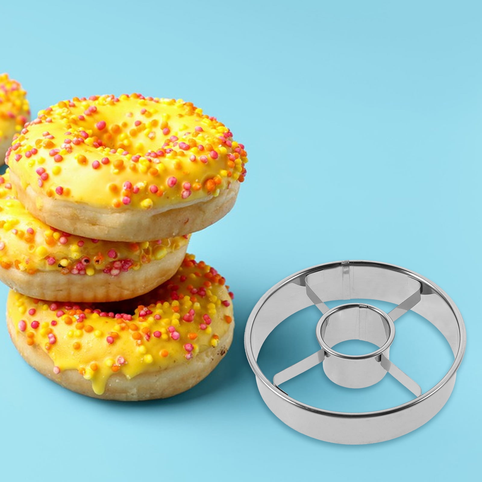 Doughnut Cutters Round Cake Cutter Fondant Cutter Reusable Stainless ...