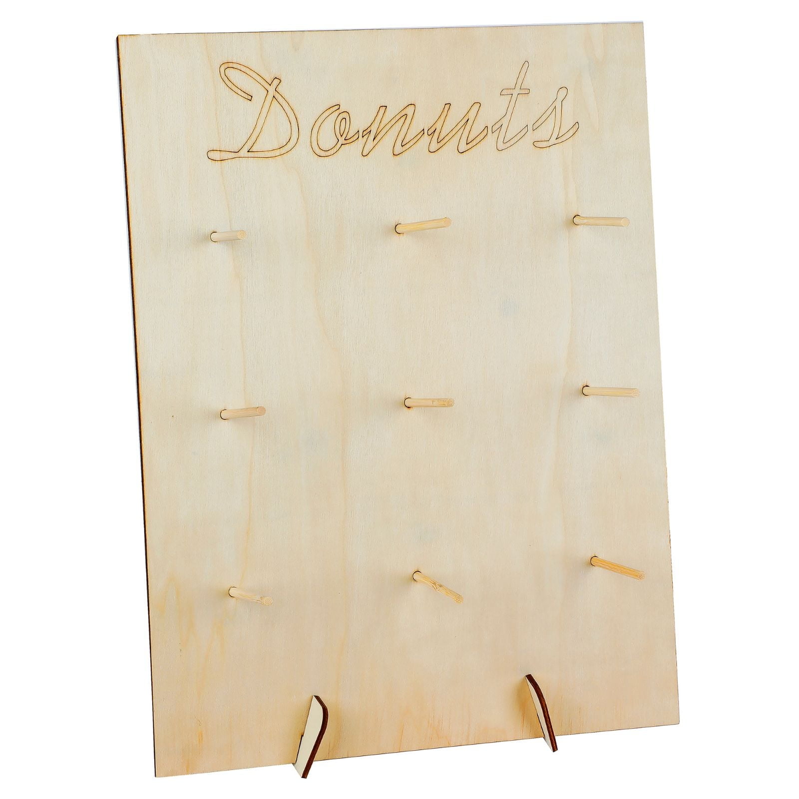 2Pcs Doughnut Holder Stand, Reusable Wooden Donut Display Stand Bagel ...