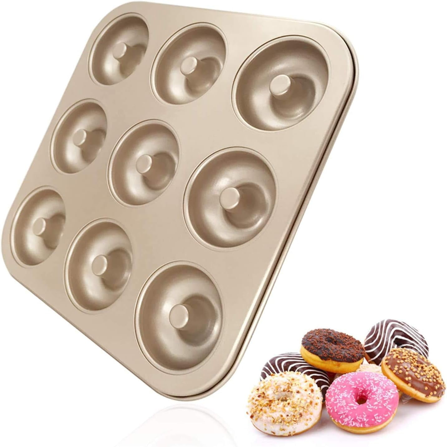 Doughnut Pan, Non-Stick Donut Pans, High-Carbon Steel Donut Mold Pan ...