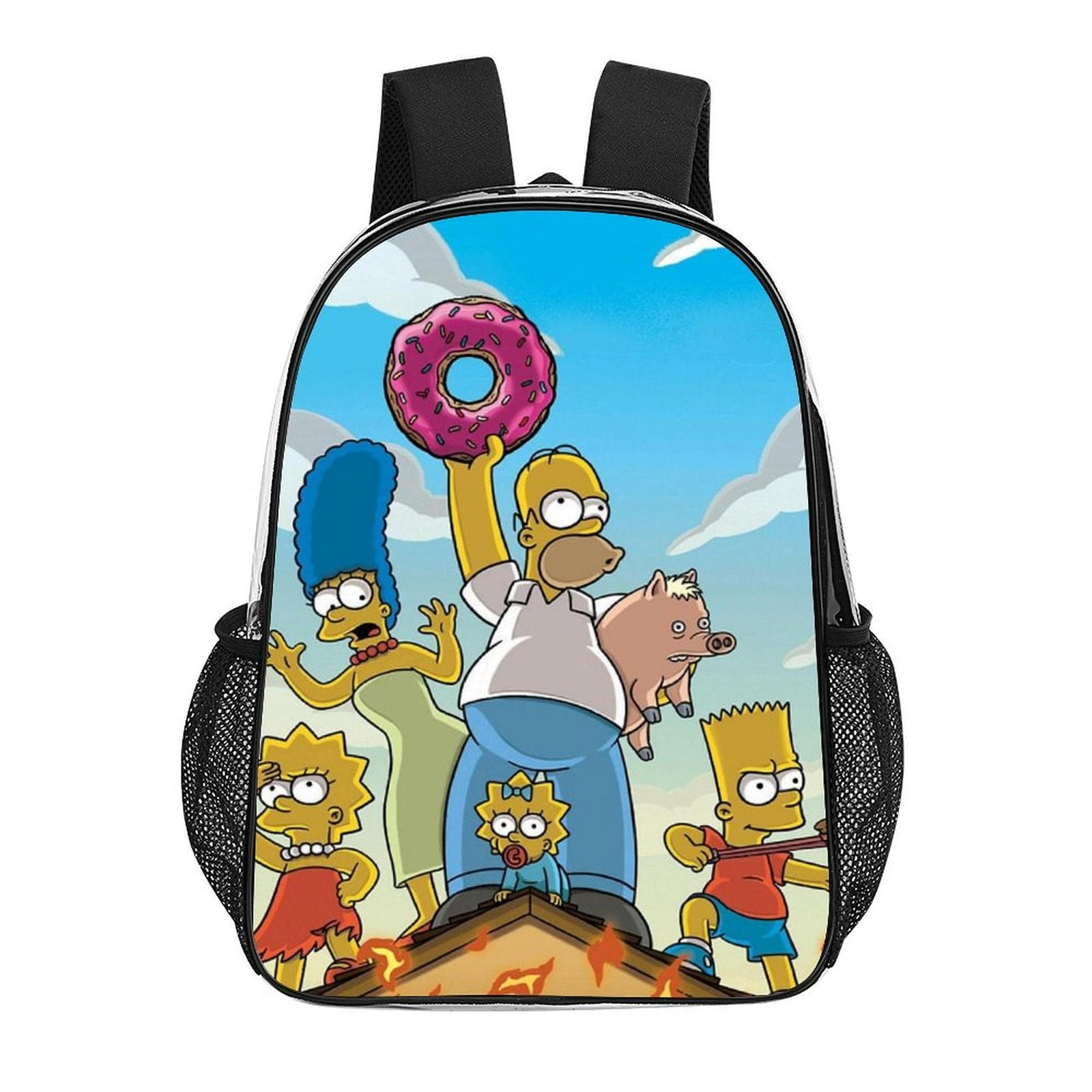 Doughnut The Simpsons Clear Backpack Transparent Bag Large Capacity ...