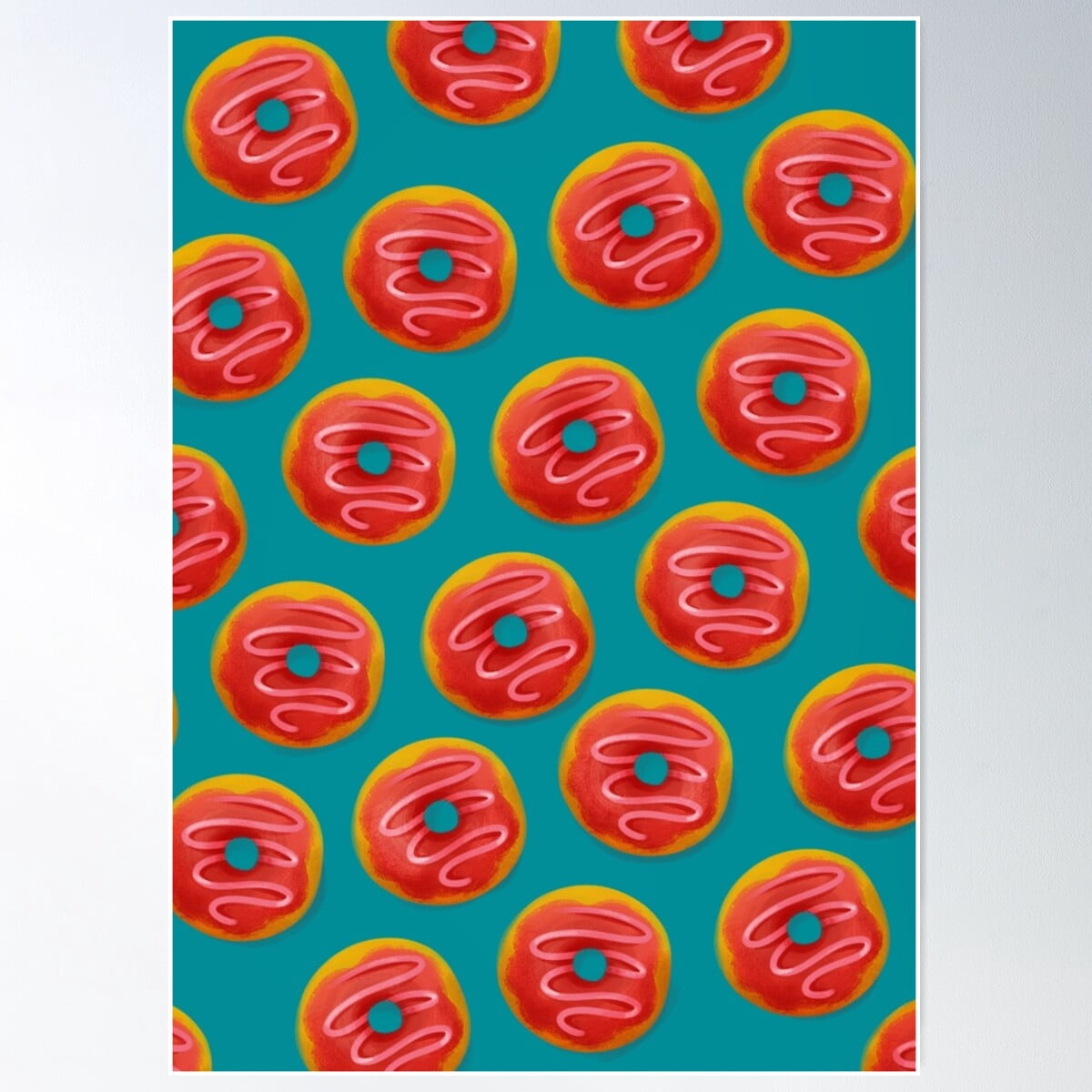 Doughnuts Poster Wall Art, Modern Wall Decor For Living Room Bedroom ...