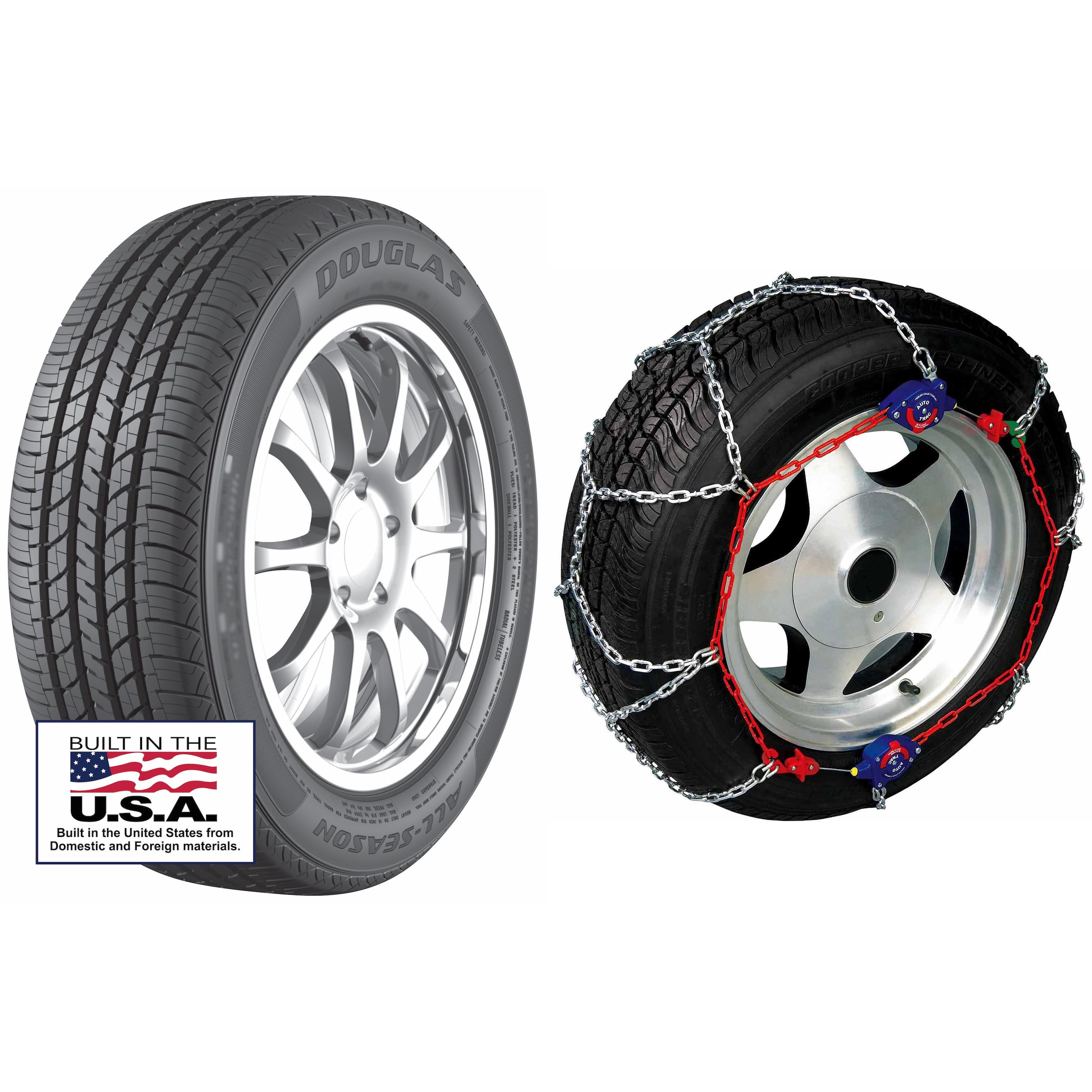 Douglas All-Season Tire 225/70R16 103T SL & Peerless Tire Chain Bundle ...