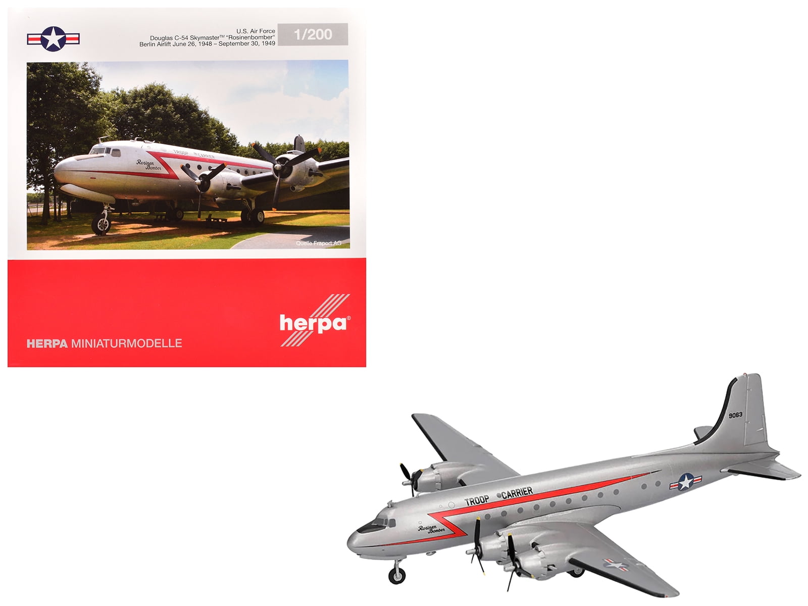 Douglas C-54 Skymaster Transport Aircraft "Rosinenbomber" (44-9063 ...