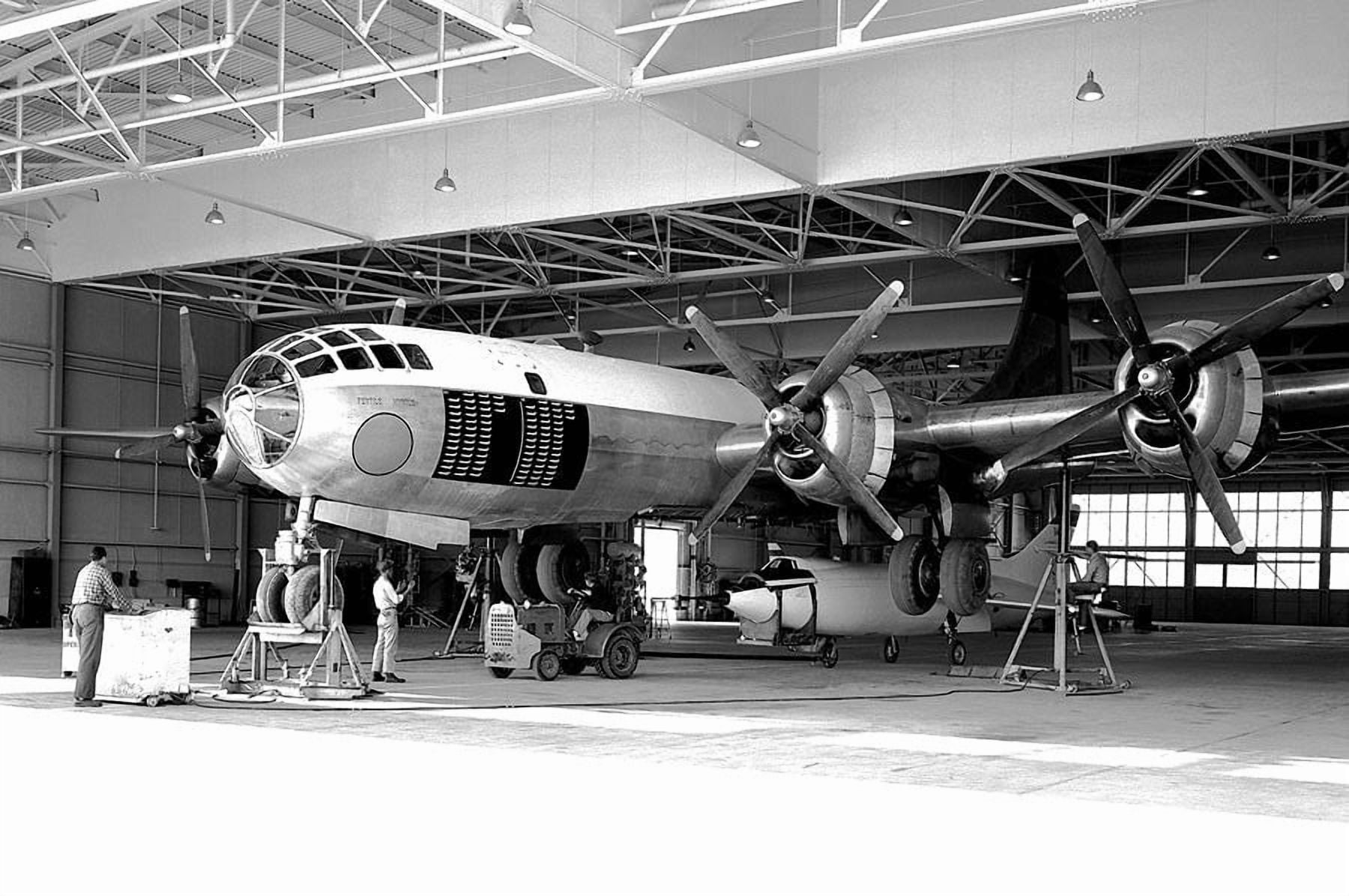 Douglas D-558-2 Being Mounted to B-29 Mothership - 20x30 Inch Glossy ...