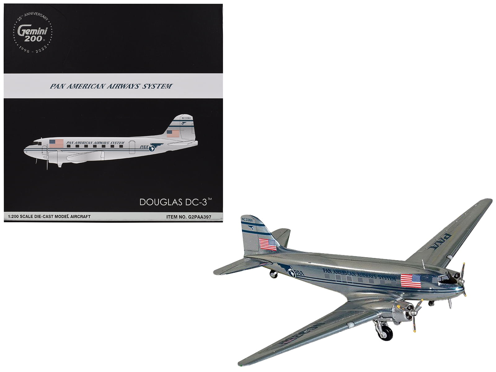Douglas DC-3 Commercial Aircraft "Pan American Airways" (NC33611 ...