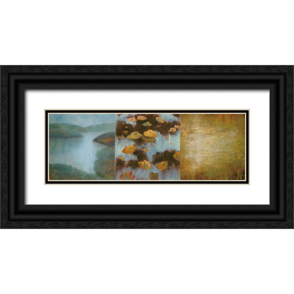 Douglas, Kelly 24x11 Black Ornate Wood Framed with Double Matting ...