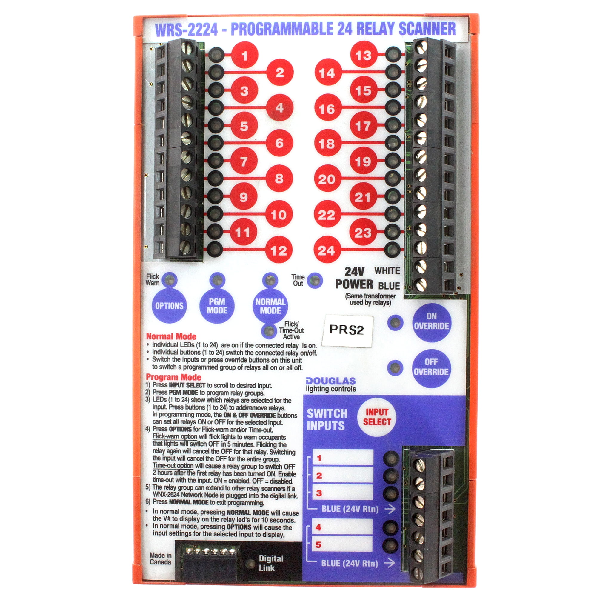 Douglas Lighting Controls WRS-2224 Programmable 24 Relay Scanner ...