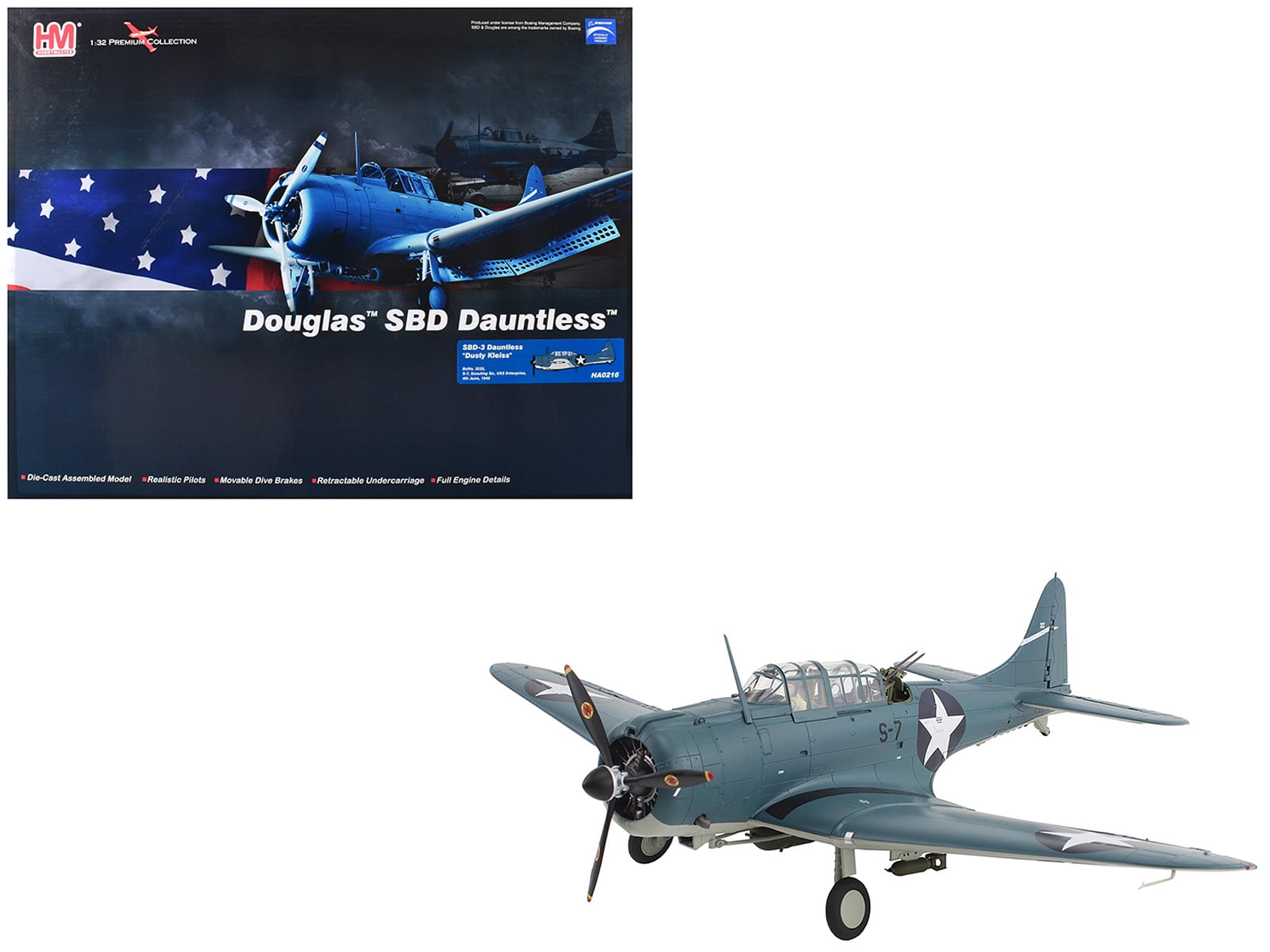 Douglas SBD-3 Dauntless Aircraft "Dusty Kleiss S-7 Scouting Six USS ...