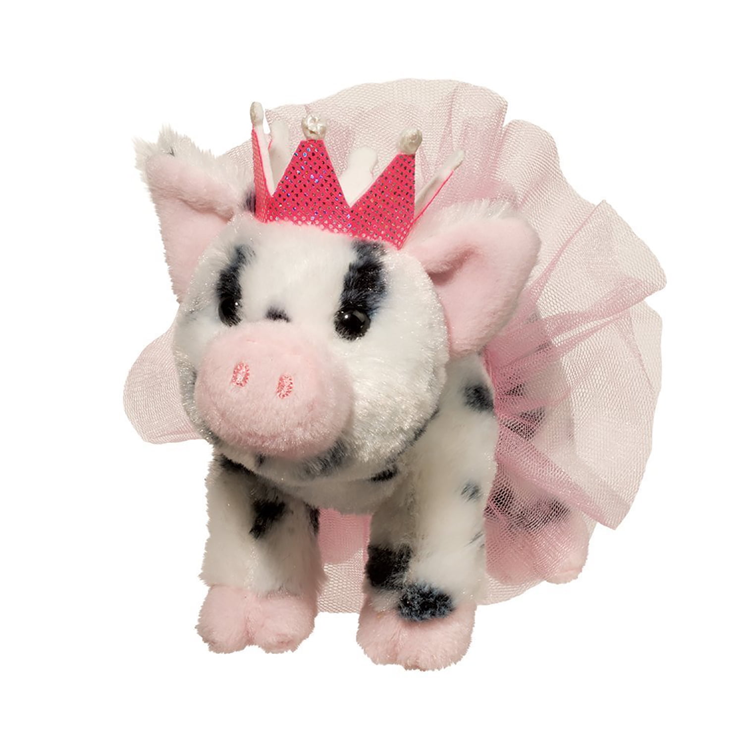 Douglas Toys Loretta Black Spotted Pig with Crown and Tutu, - Walmart.com