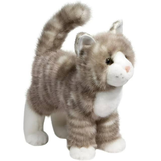 Douglas Lifelike Grey Tabby Cat Plush Stuffed Animal - Realistic Kids ...