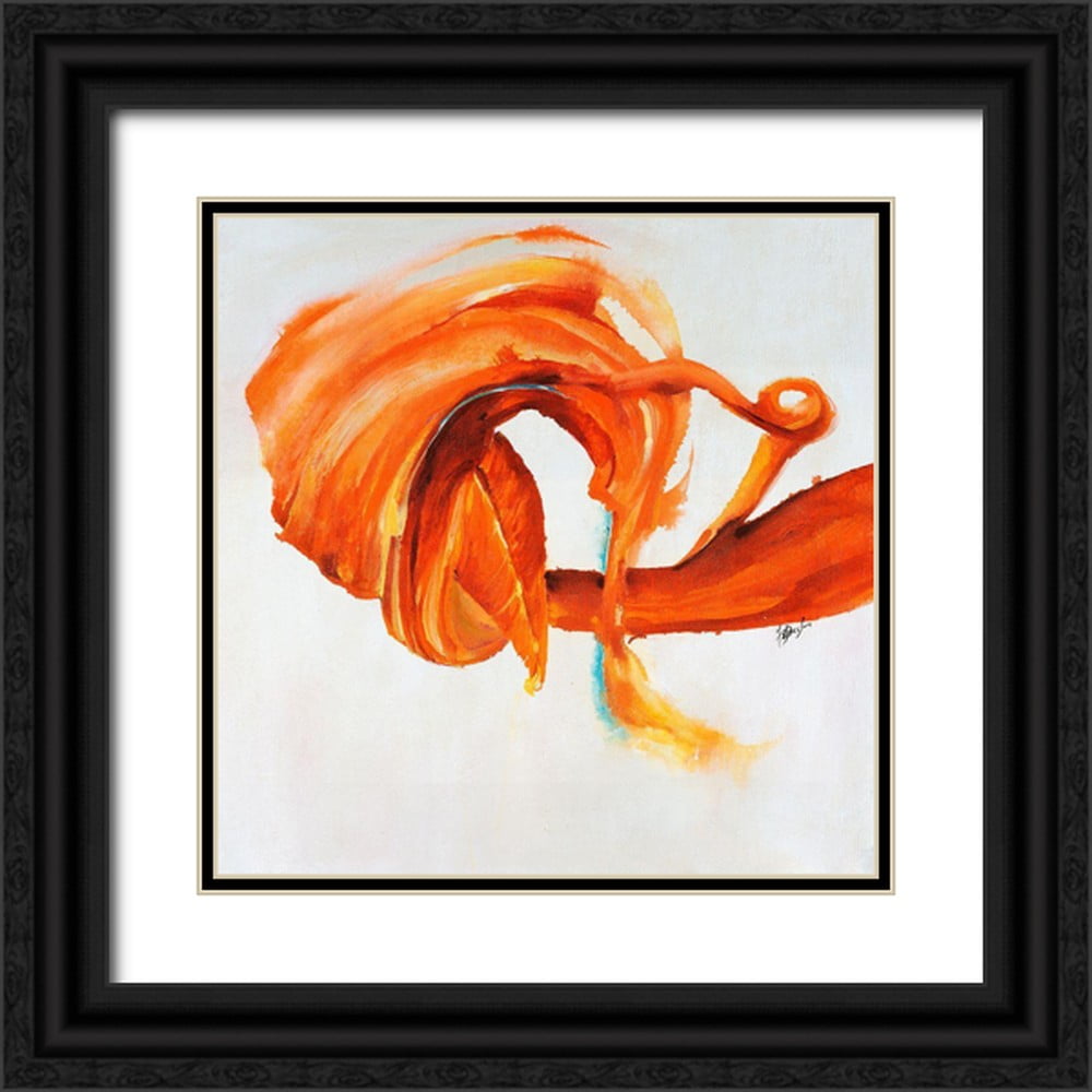 Douglass, Farrell 15x15 Black Ornate Wood Framed with Double Matting ...