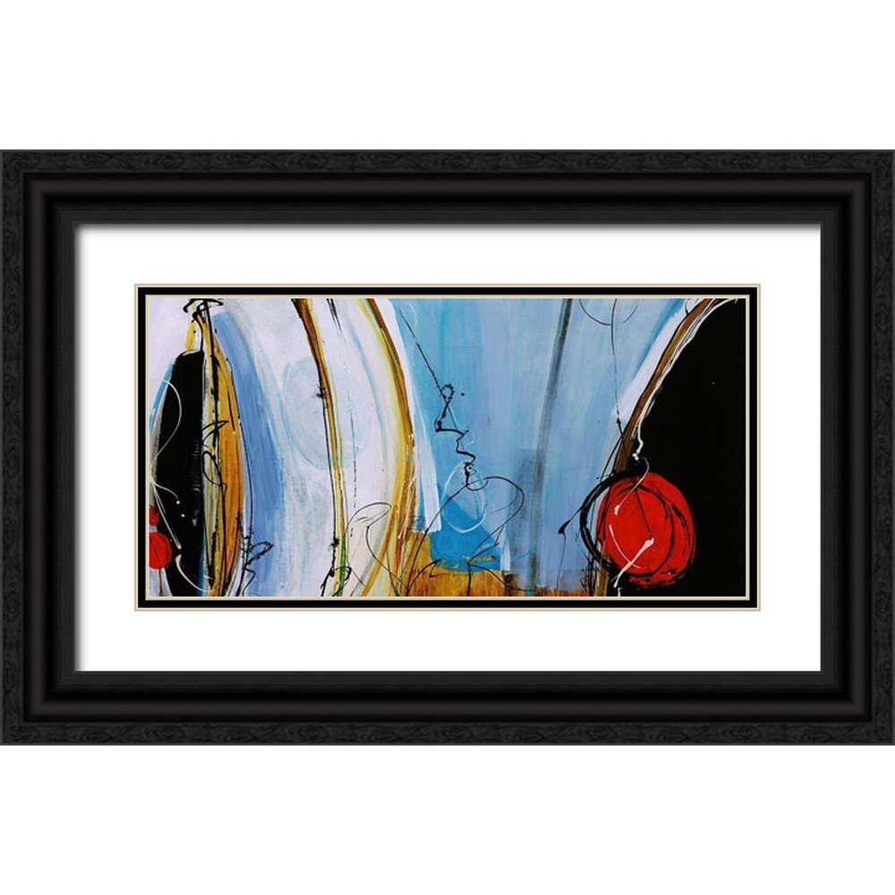 Douglass, Farrell 24x14 Black Ornate Wood Framed with Double Matting ...