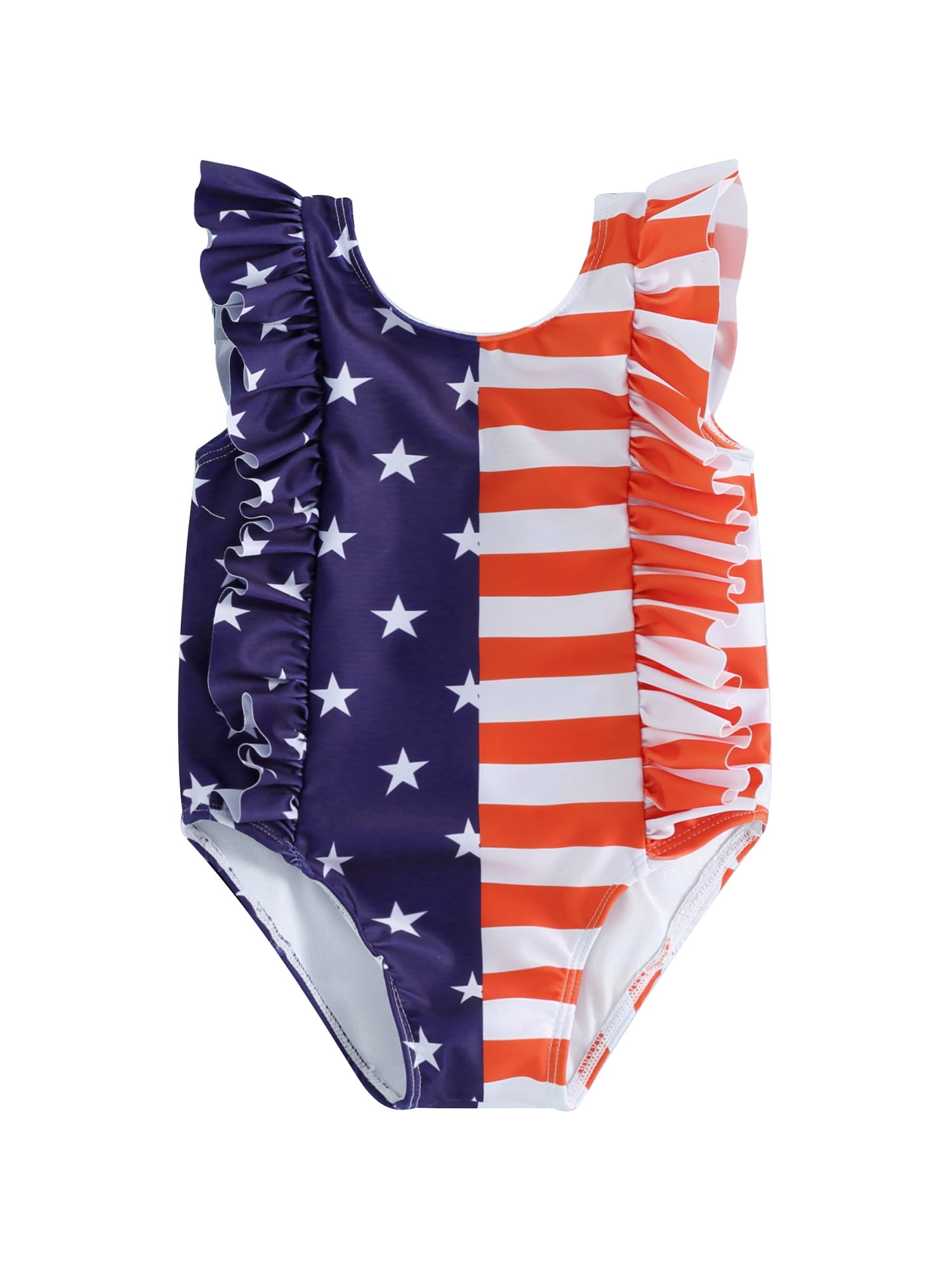 Douhoow 4th of July Swimsuit for Toddler Baby Girl Sleeveless Stars Stripes Swimwear 6M 12M 18M ...