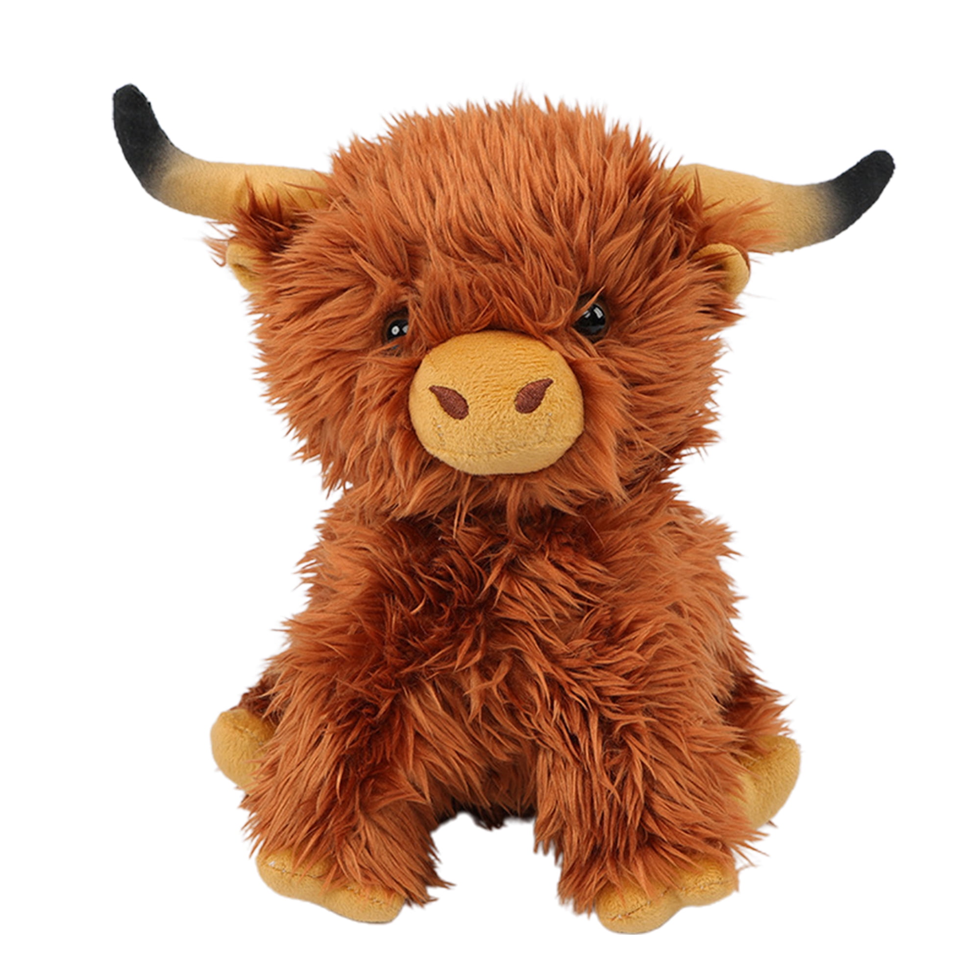 Douhoow 7.8'' Stuffed Highland Cow Plush Toy Fluffy Cow Plush Doll Farm ...