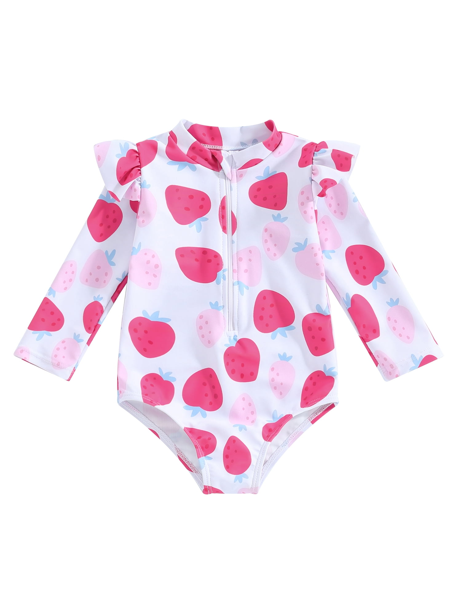 Douhoow Baby Girl Strawberry Swimsuits 6 12 18 24 Months 3 Years One Piece Rash Guard Toddler ...