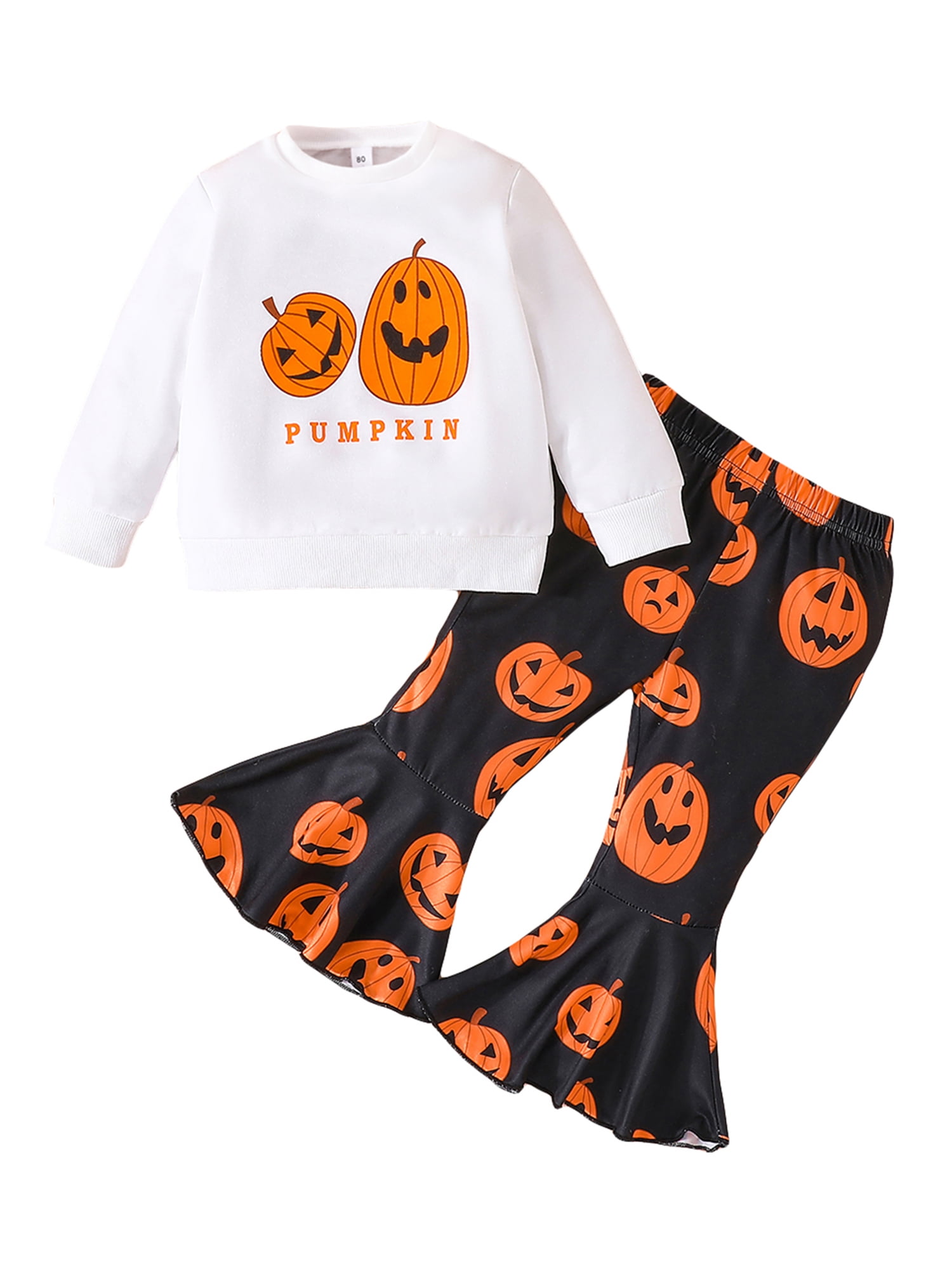 Douhoow Halloween Toddler Girl Fall Clothes Hey Pumpkin Sweatshirt and ...