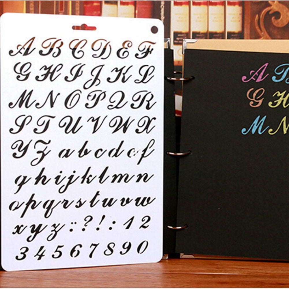 Douhoow Letter Alphabet Prepainted Ruler Stencil Template Stamp ...