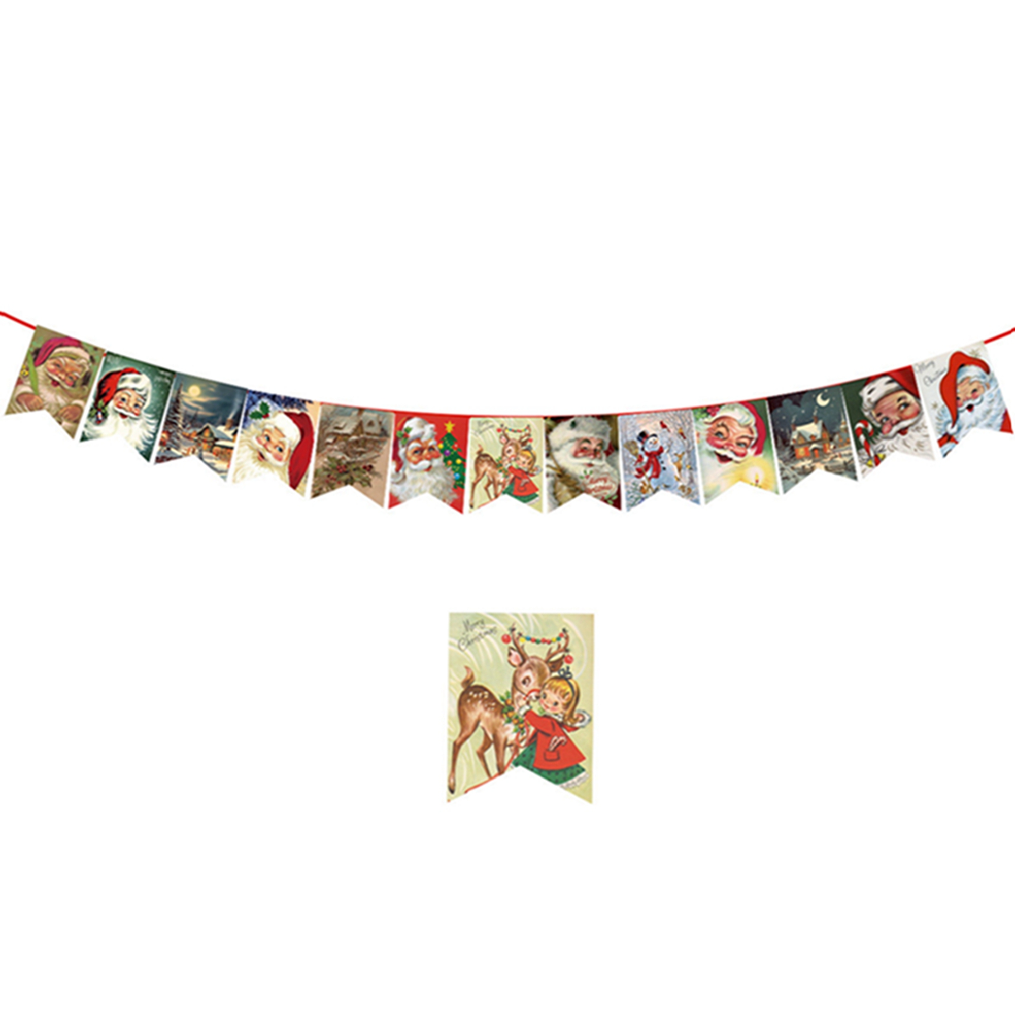 Douhoow Santa Claus Banner Happy Christmas Banner Christmas Hanging ...