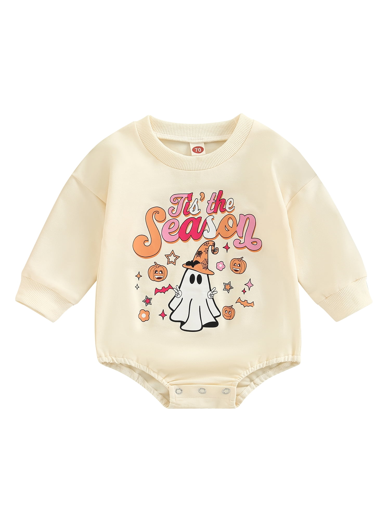 Douhoow Unisex Baby Halloween Rompers Girls Boys Long Sleeve Letter Ghost Jumpsuits - Walmart.com