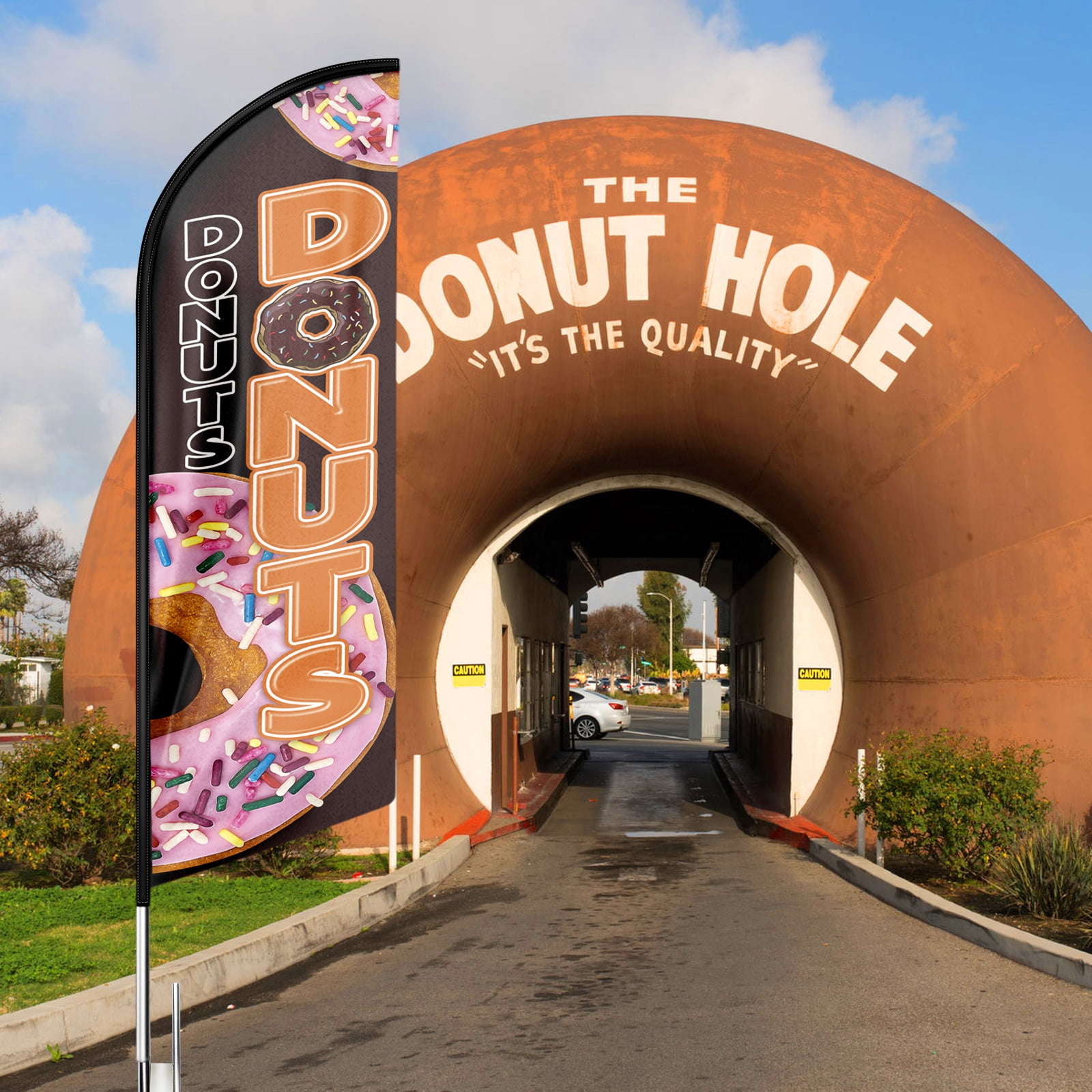 Dounts Sign Feather Flag,8FT Dounts outdoor advertising flag, Dounts ...