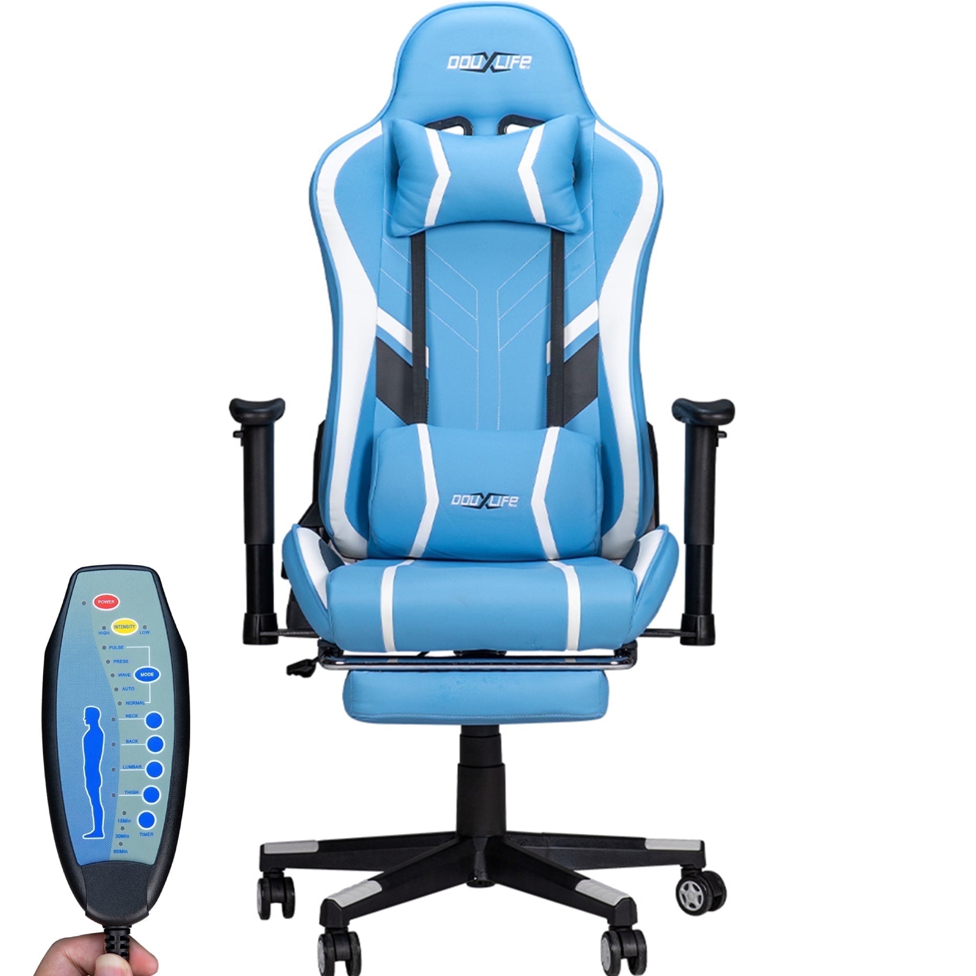 Douxlife Professional Full Body Massage Gaming Chair with Footrest, 175 ...