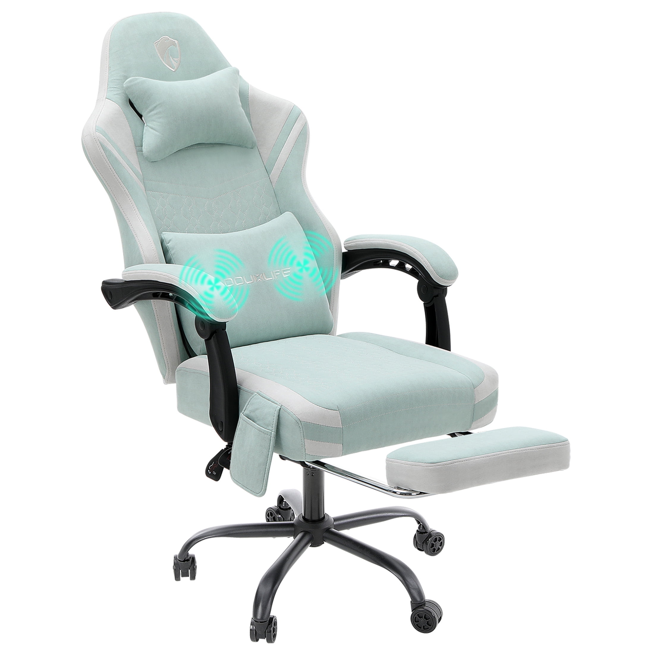 Douxlife Spring Cushion Massage Gaming Chair Video Game, Breathable ...