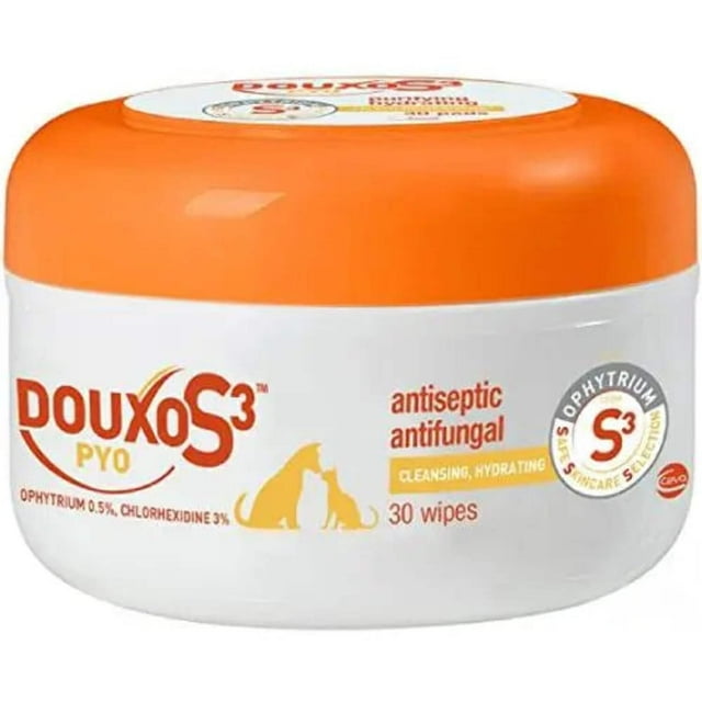 Douxo Chlorhexidine 3% PS PYO Pads for Skin Infections in Dogs and Cats ...