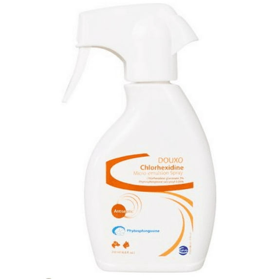 Douxo Chlorhexidine Micro-Emulsion Spray for Dogs and Cats, 6.8-oz ...