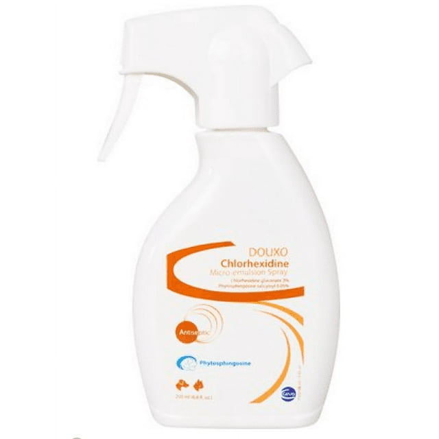 Douxo Antibacterial Chlorhexidine Dog & Cat Micro-Emulsion Spray, 6.8 ...