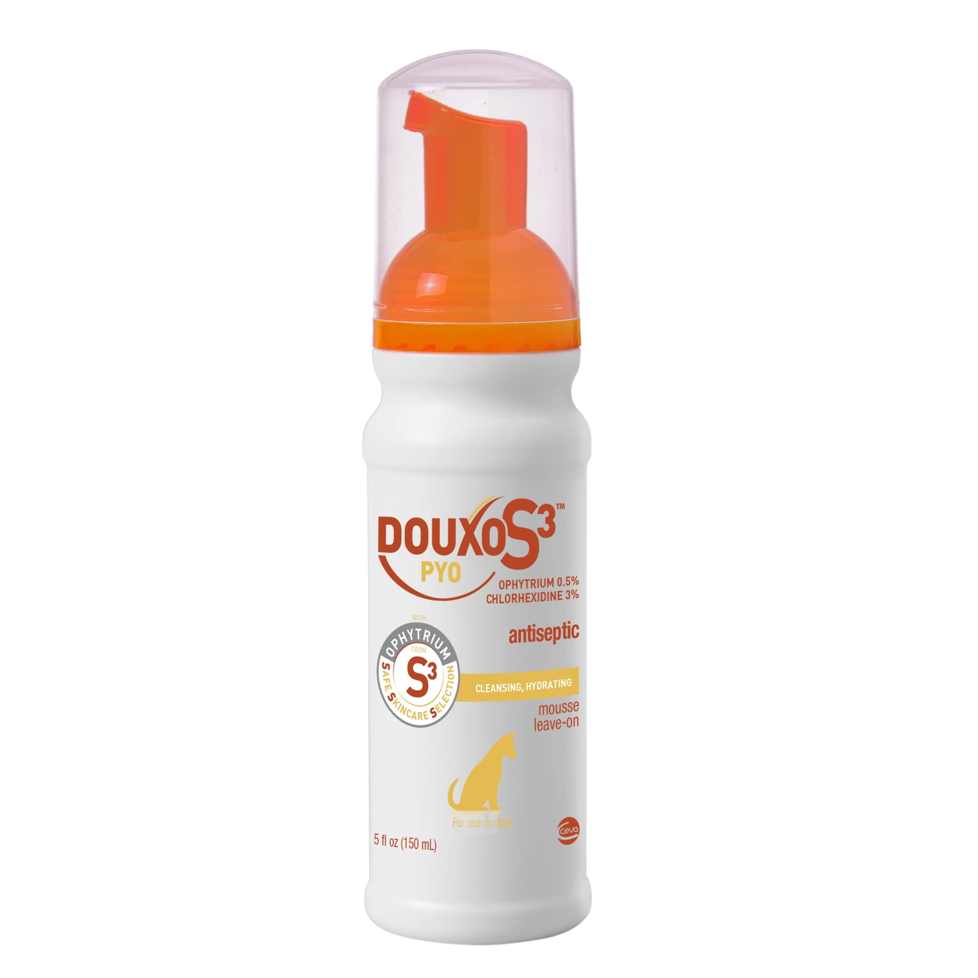 Douxo S3 Pyo Mousse, Contains 3% ATT1Chlorhexidine & 0.5% Ophytrium ...