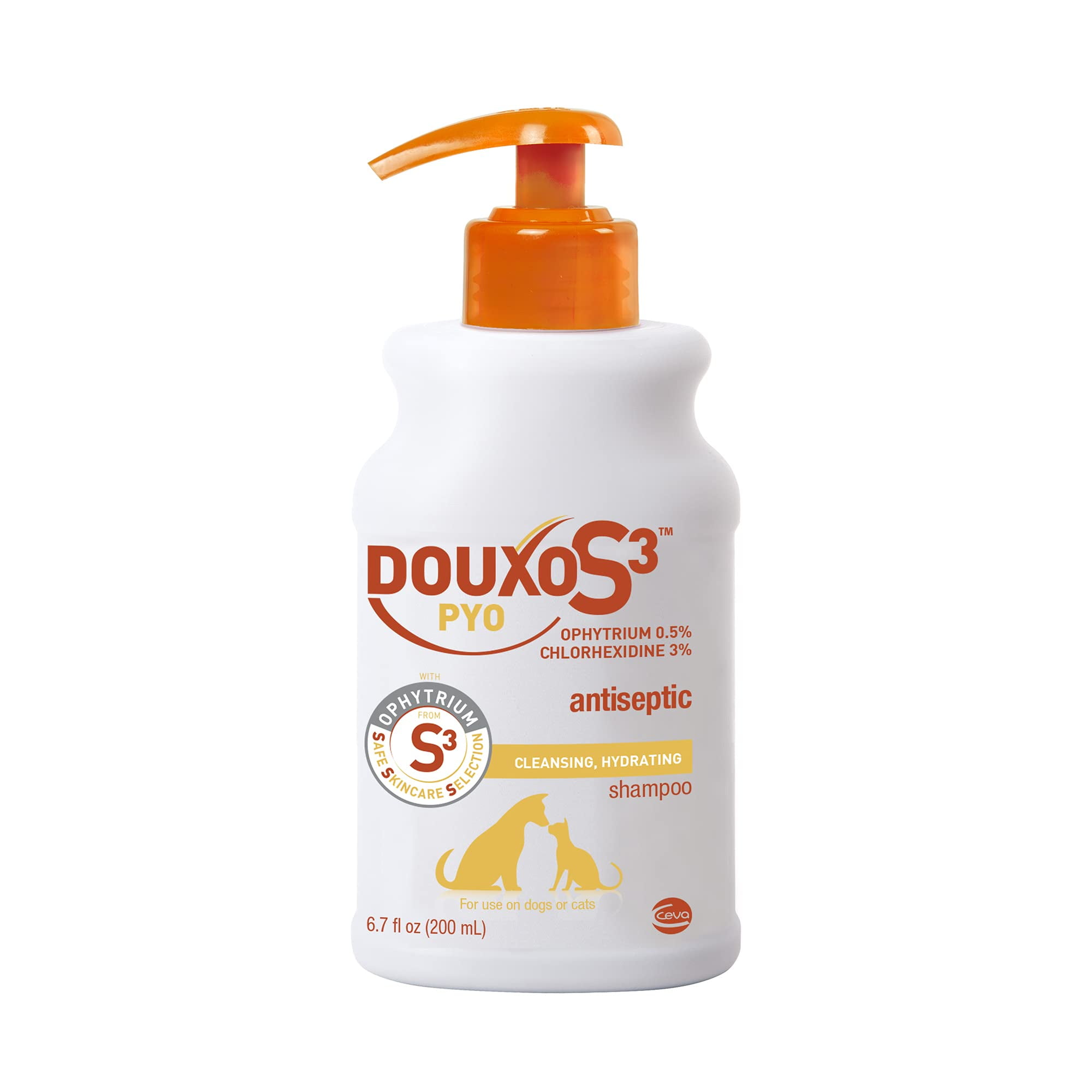 Douxo S3 Pyo Shampoo, Contains 3% Chlorhexidine & 0.5% Ophytrium ...
