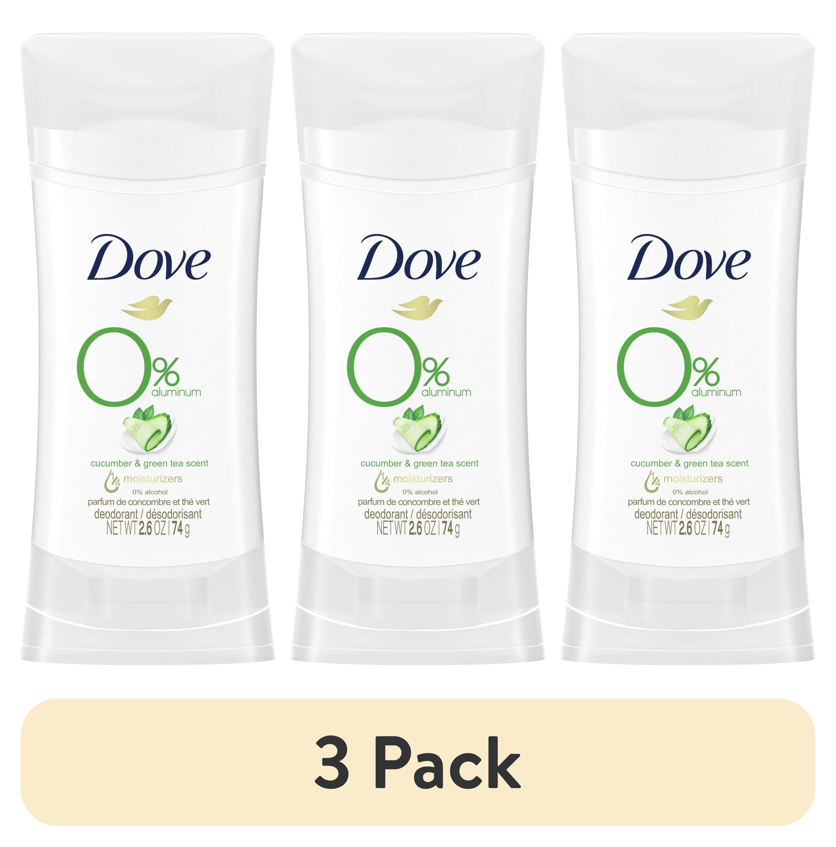 (3 pack) Dove 0% Aluminum Antiperspirant Deodorant Stick, Cucumber and ...