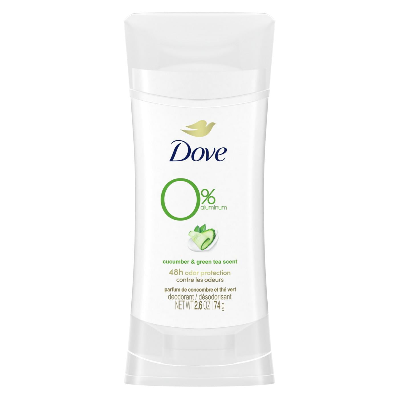 Dove 0% Aluminum Deodorant - Cucumber & Green Tea - 2.6 oz (Pack of 2 ...