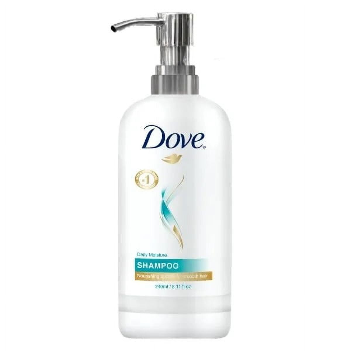 Dove 240 ml (8.11 OZ) Daily Moisture Shampoo with Pump - Refillable ...