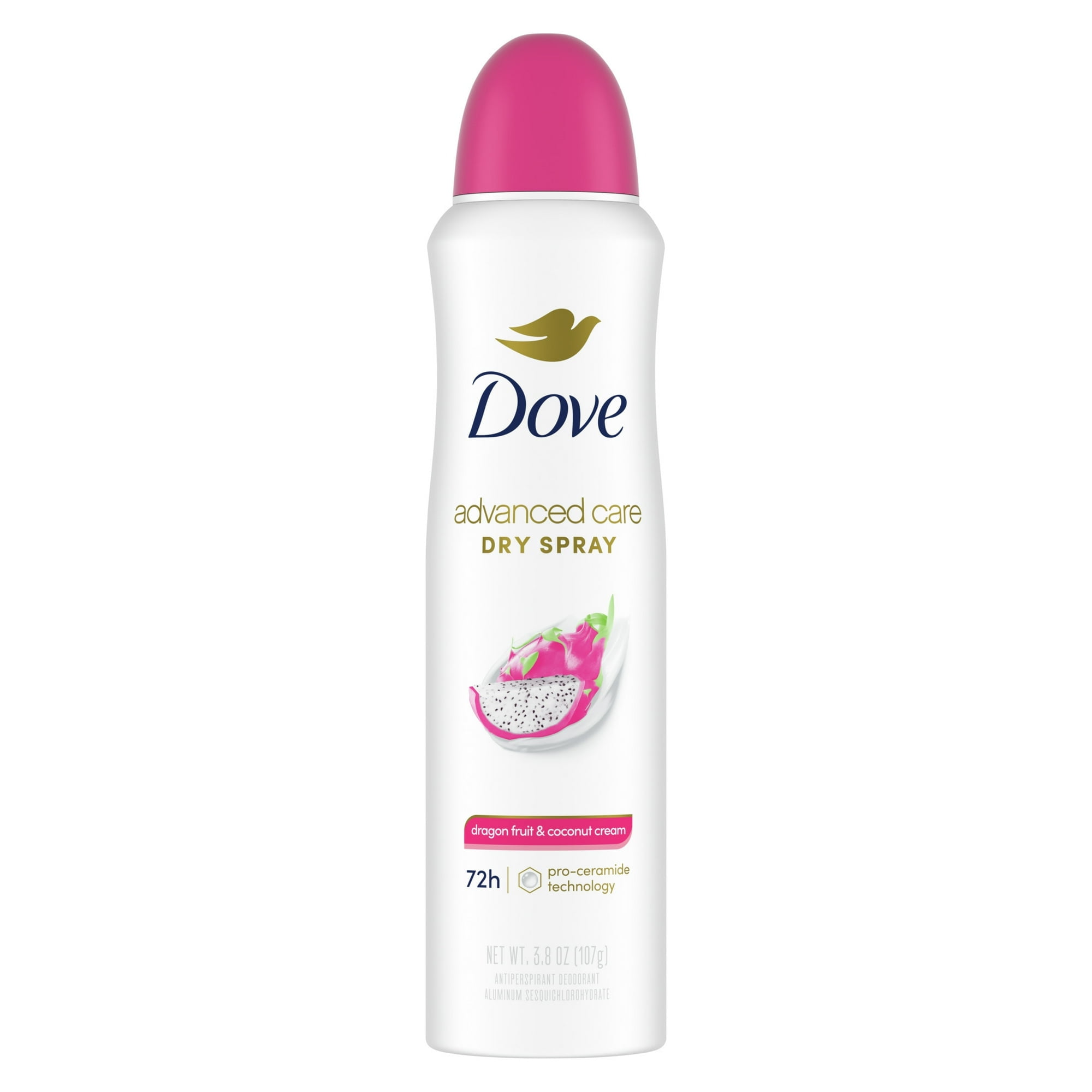 Dove Advanced Care Antiperspirant Deodorant Dry Spray for Women Dragon Fruit & Coconut Cream, 3. ...